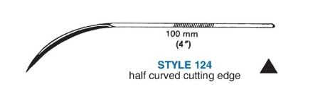 Havels eShop. Half-Curved Cutting Edge Suture Needle - Style 124